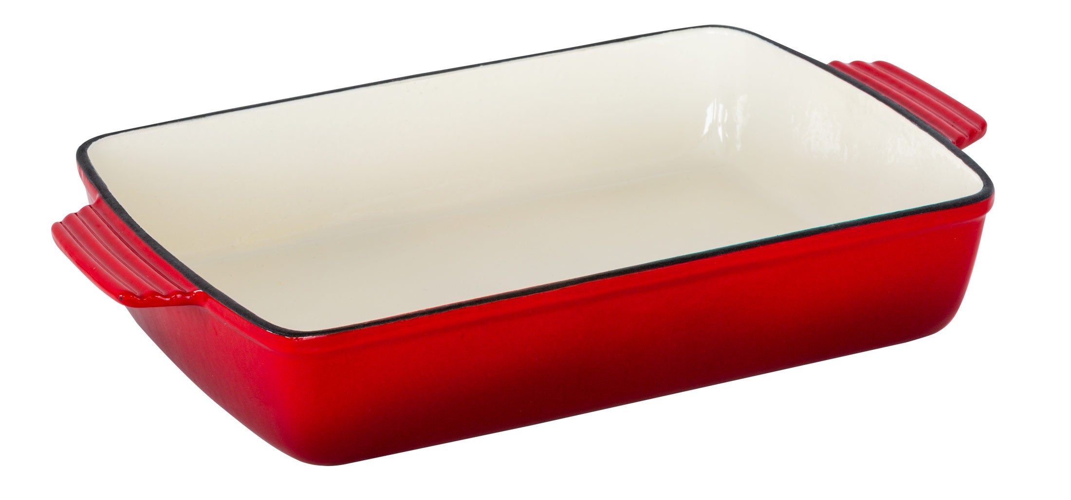 Enamelled Cast Iron 38.5x23cm Rectangular Roaster (3.4L) - Red – Lenoxx ...