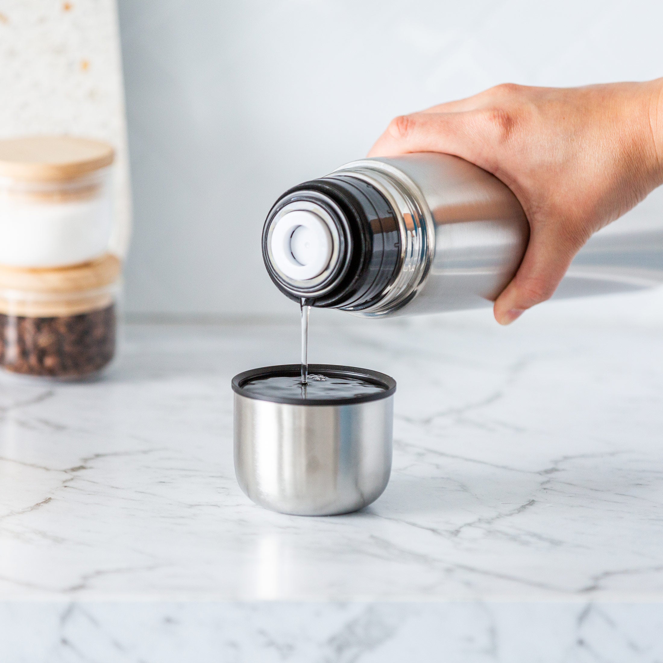 1L Stainless Steel Vacuum Flask Insulated Drink Container – Lenoxx ...
